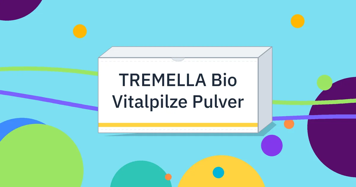 Symbolbild: Packung mit der Aufschrift TREMELLA Bio Vitalpilze Pulver (PZN 10764081) – Verfügbarkeit und Bezug in Apotheken in Frankfurt am Main