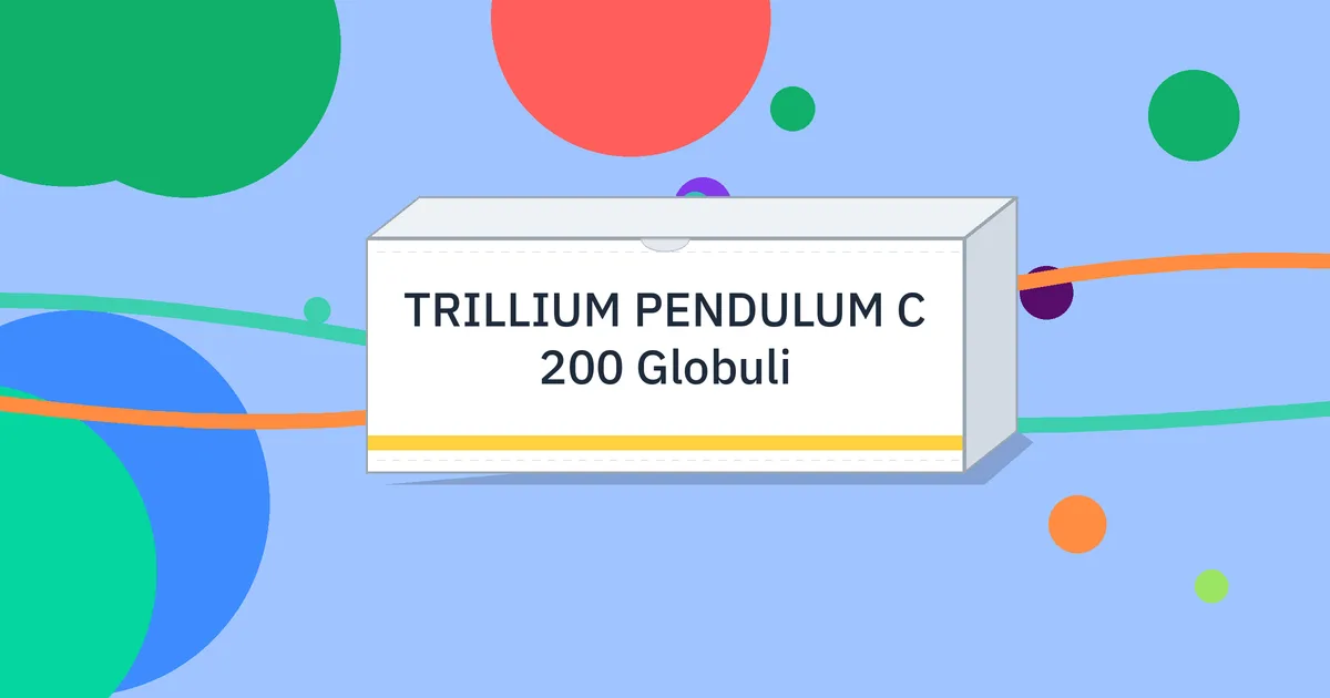 Symbolbild: Packung mit der Aufschrift TRILLIUM PENDULUM C 200 Globuli (PZN 16694358) – Verfügbarkeit und Bezug in Apotheken in Frankfurt am Main