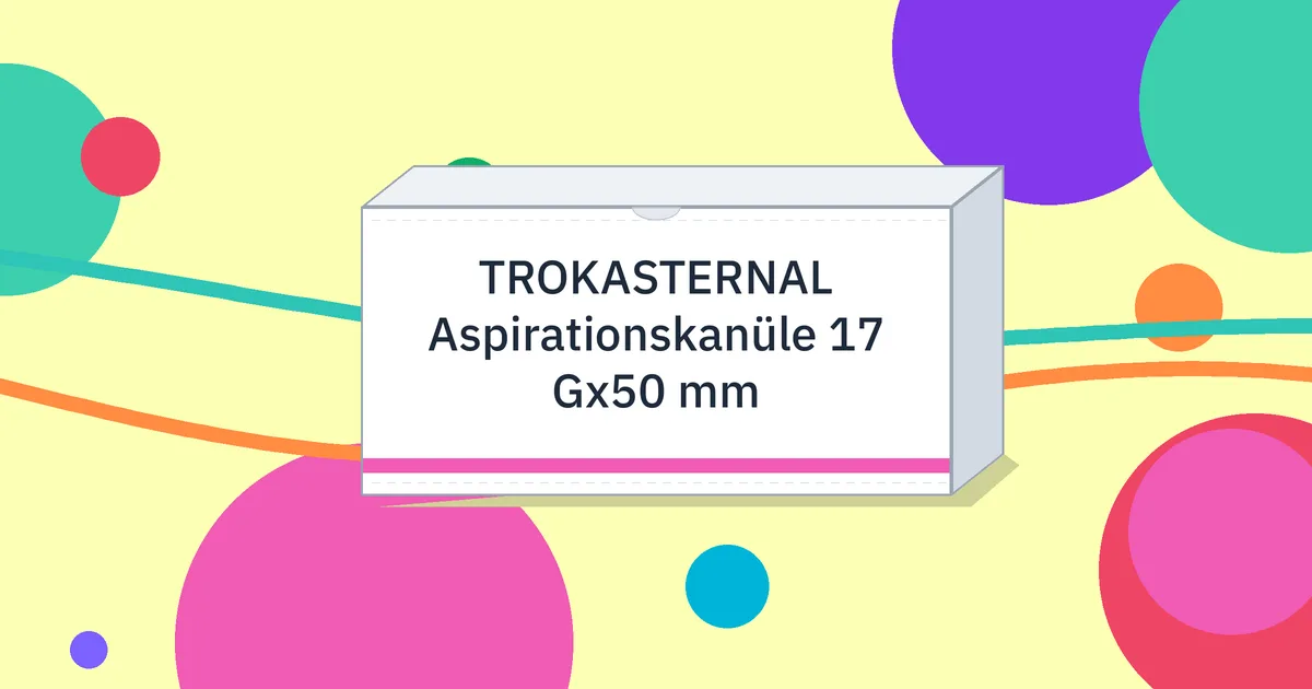 Symbolbild: Packung mit der Aufschrift TROKASTERNAL Aspirationskanüle 17 Gx50 mm (PZN 03941507) – Verfügbarkeit und Bezug in Apotheken in Frankfurt am Main