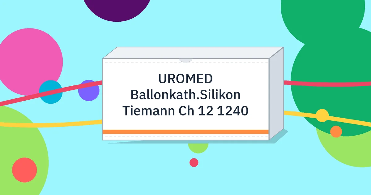 Symbolbild: Packung mit der Aufschrift UROMED Ballonkath.Silikon Tiemann Ch 12 1240 (PZN 03280744) – Verfügbarkeit und Bezug in Apotheken in Frankfurt am Main
