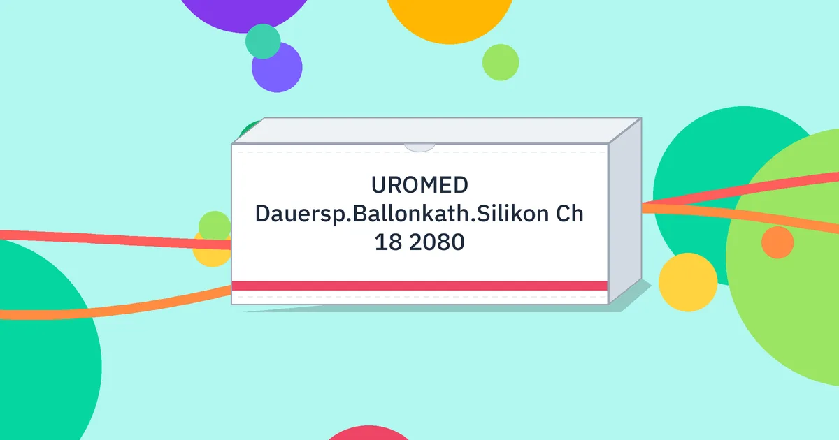 Symbolbild: Packung mit der Aufschrift UROMED Dauersp.Ballonkath.Silikon Ch 18 2080 (PZN 03280951) – Verfügbarkeit und Bezug in Apotheken in Frankfurt am Main