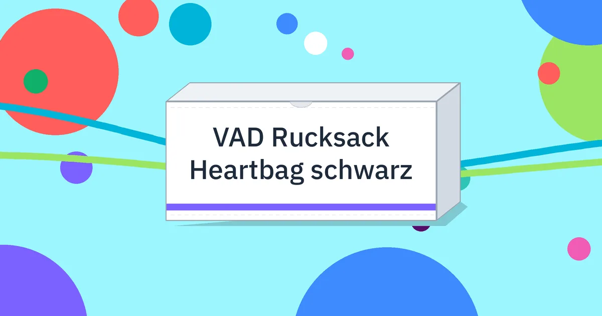 Symbolbild: Packung mit der Aufschrift VAD Rucksack Heartbag schwarz (PZN 18499939) – Verfügbarkeit und Bezug in Apotheken in Frankfurt am Main