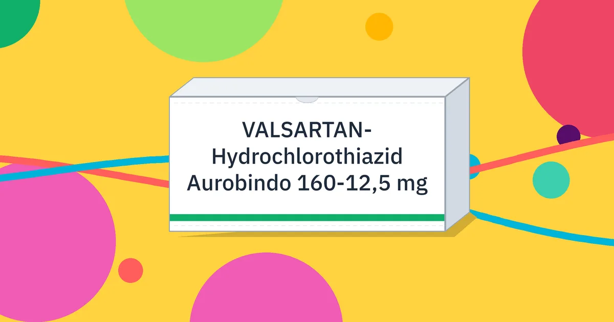 Symbolbild: Packung mit der Aufschrift VALSARTAN-Hydrochlorothiazid Aurobindo 160-12,5 mg (PZN 18429005) – Verfügbarkeit und Bezug in Apotheken in Frankfurt am Main
