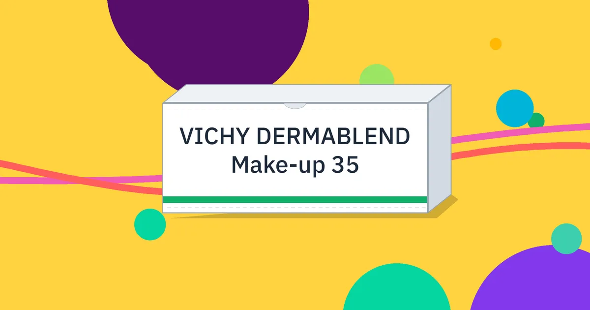 Symbolbild: Packung mit der Aufschrift VICHY DERMABLEND Make-up 35 (PZN 04181576) – Verfügbarkeit und Bezug in Apotheken in Frankfurt am Main