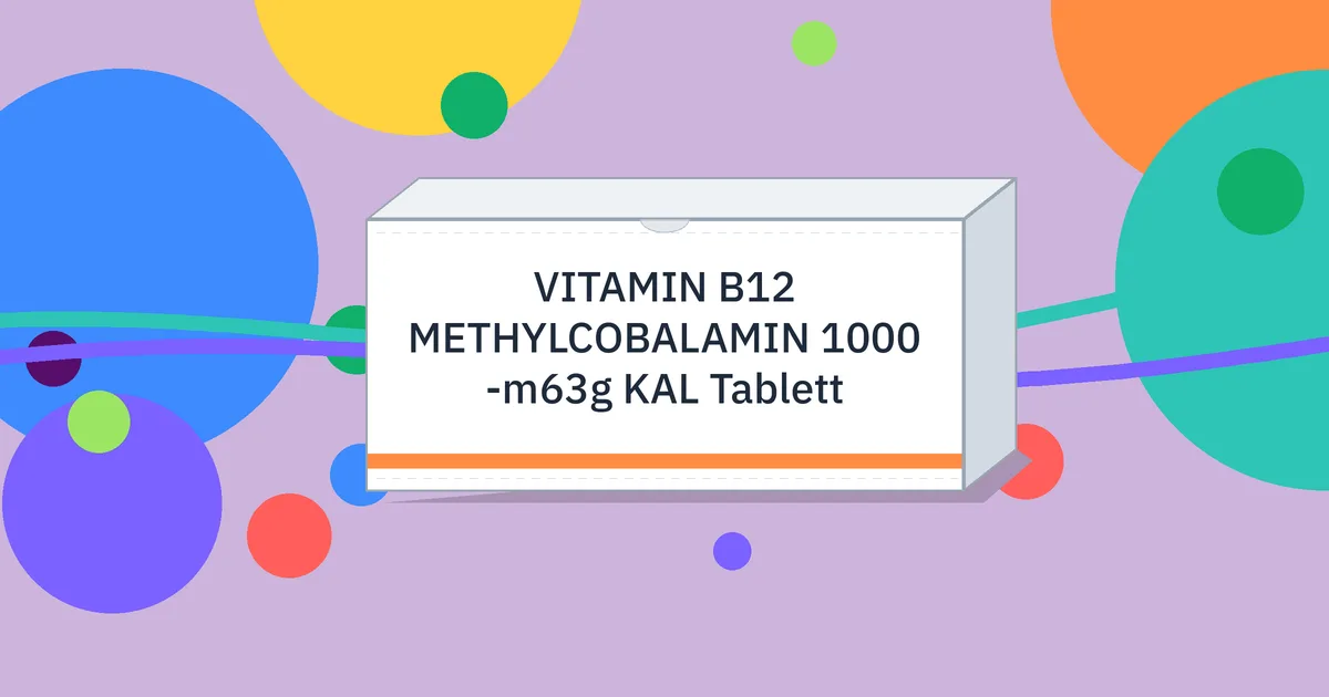 Symbolbild: Packung mit der Aufschrift VITAMIN B12 METHYLCOBALAMIN 1000 -m63g KAL Tablett (PZN 14370255) – Verfügbarkeit und Bezug in Apotheken in Frankfurt am Main
