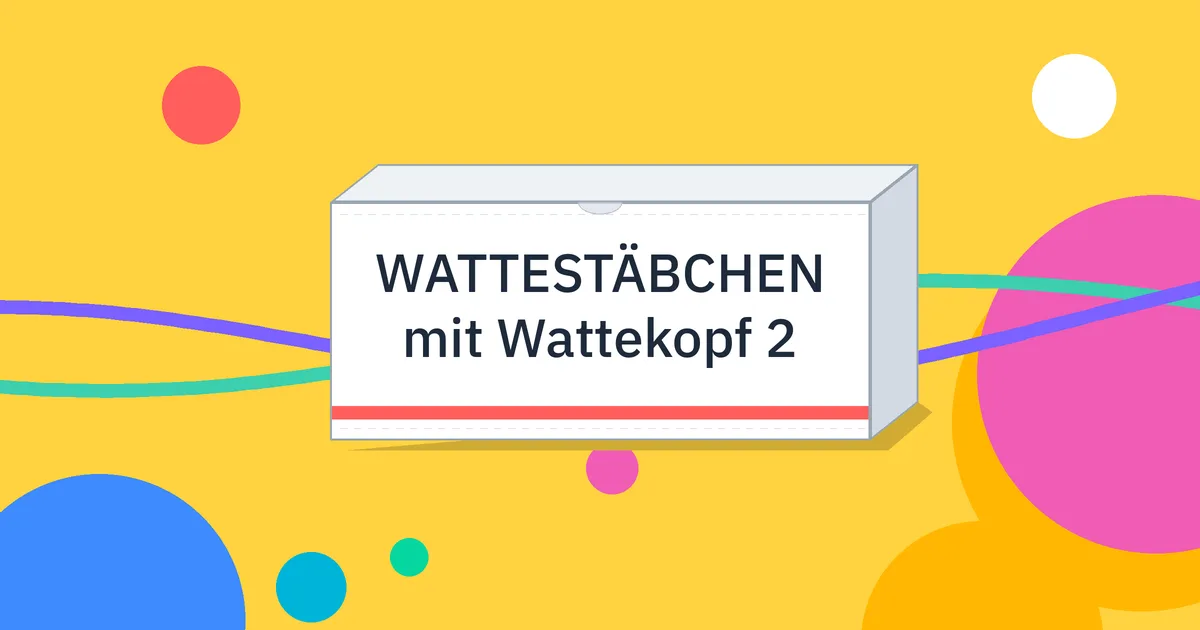 Symbolbild: Packung mit der Aufschrift WATTESTÄBCHEN mit Wattekopf 2 (PZN 01979339) – Verfügbarkeit und Bezug in Apotheken in Frankfurt am Main