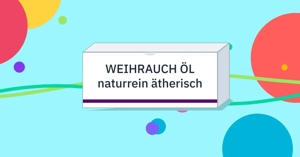 Symbolbild: Packung mit der Aufschrift WEIHRAUCH ÖL naturrein ätherisch (PZN 15880780) – Verfügbarkeit und Bezug in Apotheken in Frankfurt am Main