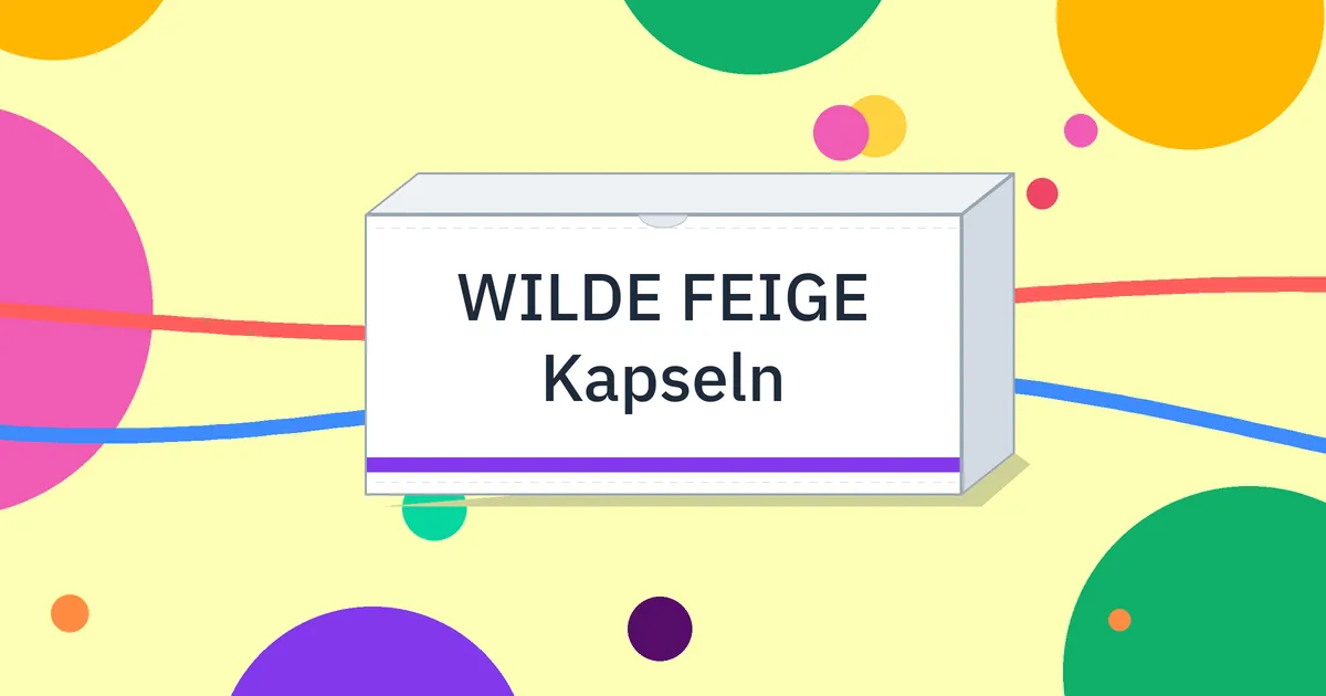 Symbolbild: Packung mit der Aufschrift WILDE FEIGE Kapseln (PZN 06888400) – Verfügbarkeit und Bezug in Apotheken in Frankfurt am Main