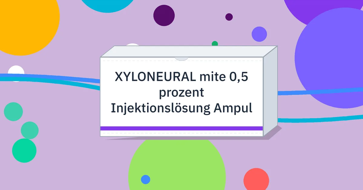 Symbolbild: Packung mit der Aufschrift XYLONEURAL mite 0,5 prozent Injektionslösung Ampul (PZN 16020855) – Verfügbarkeit und Bezug in Apotheken in Frankfurt am Main