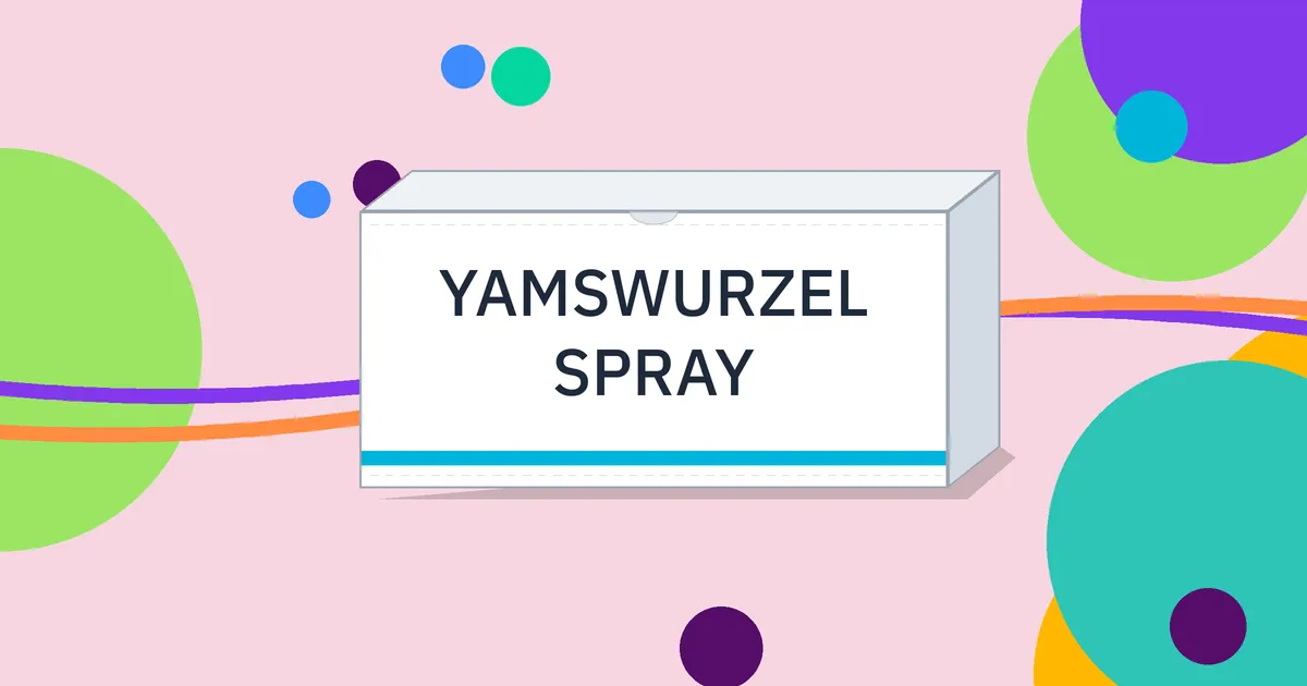 Symbolbild: Packung mit der Aufschrift YAMSWURZEL SPRAY (PZN 18432059) – Verfügbarkeit und Bezug in Apotheken in Frankfurt am Main