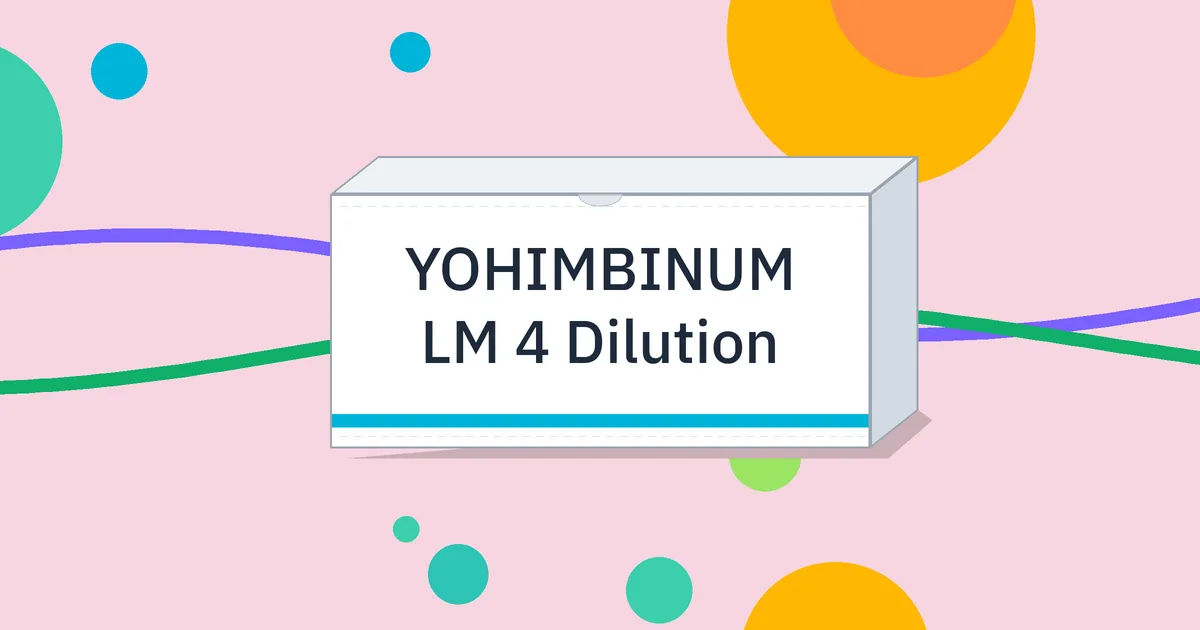Symbolbild: Packung mit der Aufschrift YOHIMBINUM LM 4 Dilution (PZN 13285843) – Verfügbarkeit und Bezug in Apotheken in Frankfurt am Main