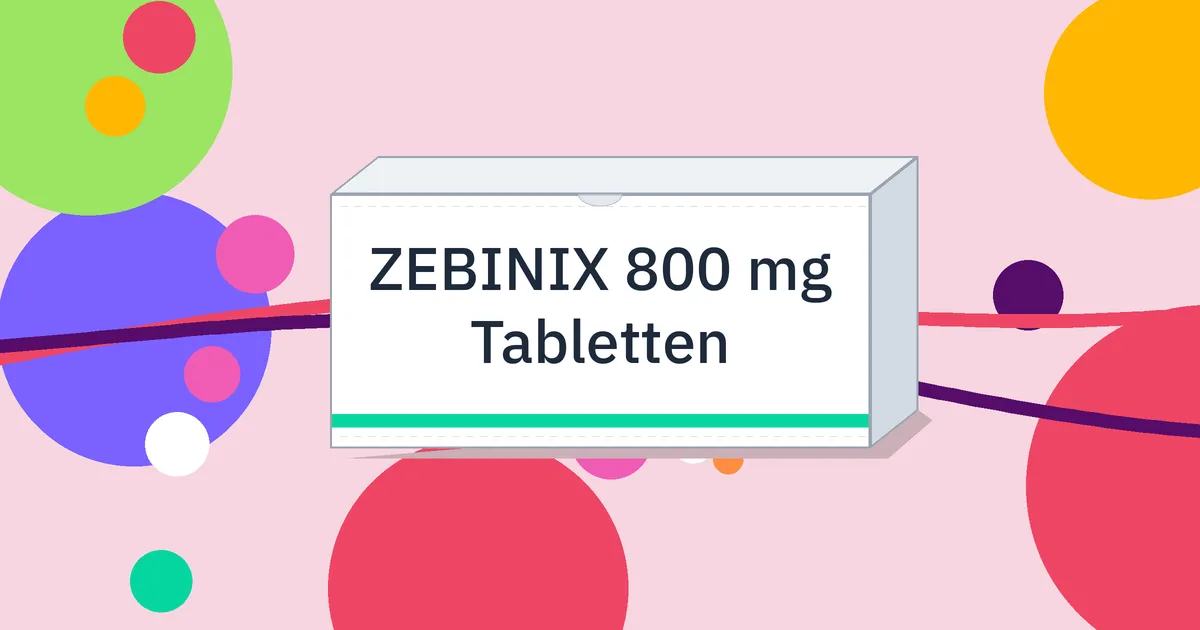 Symbolbild: Packung mit der Aufschrift ZEBINIX 800 mg Tabletten (PZN 11532355) – Verfügbarkeit und Bezug in Apotheken in Frankfurt am Main