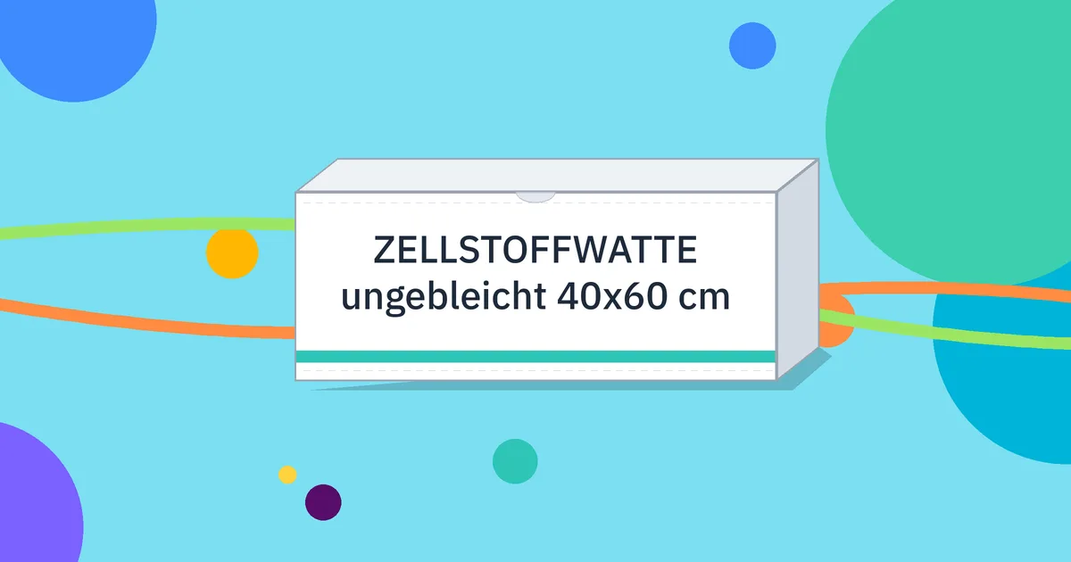 Symbolbild: Packung mit der Aufschrift ZELLSTOFFWATTE ungebleicht 40x60 cm (PZN 03058052) – Verfügbarkeit und Bezug in Apotheken in Frankfurt am Main