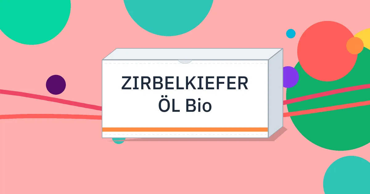Symbolbild: Packung mit der Aufschrift ZIRBELKIEFER ÖL Bio (PZN 06161365) – Verfügbarkeit und Bezug in Apotheken in Frankfurt am Main