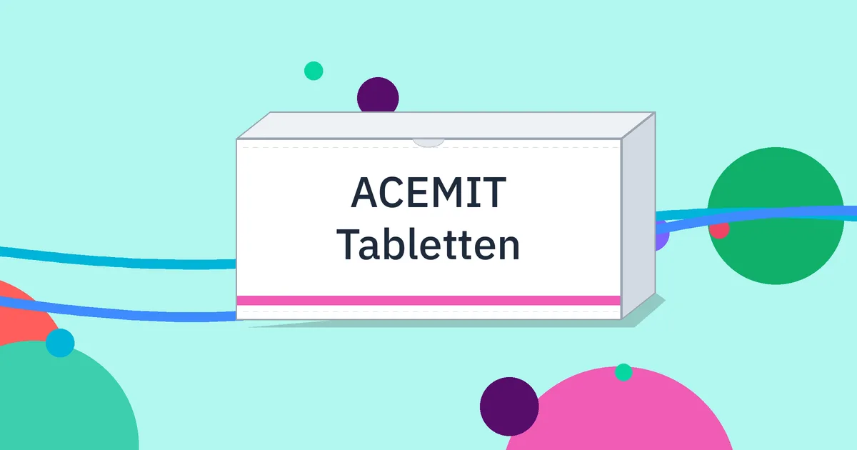 Symbolbild: Packung mit der Aufschrift ACEMIT Tabletten (PZN 06609280) – Verfügbarkeit und Bezug in Apotheken in Frankfurt am Main