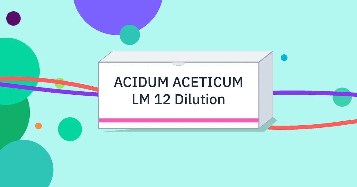 Symbolbild: Packung mit der Aufschrift ACIDUM ACETICUM LM 12 Dilution (PZN 13266923) – Verfügbarkeit und Bezug in Apotheken in Frankfurt am Main