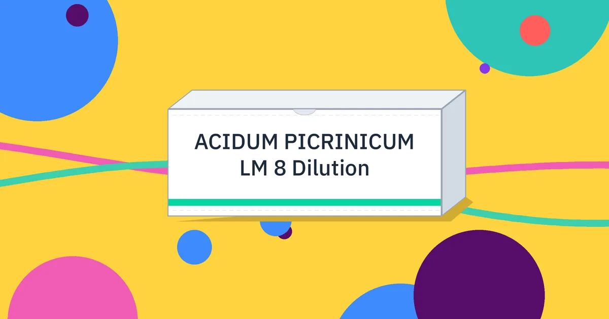 Symbolbild: Packung mit der Aufschrift ACIDUM PICRINICUM LM 8 Dilution (PZN 12753555) – Verfügbarkeit und Bezug in Apotheken in Frankfurt am Main