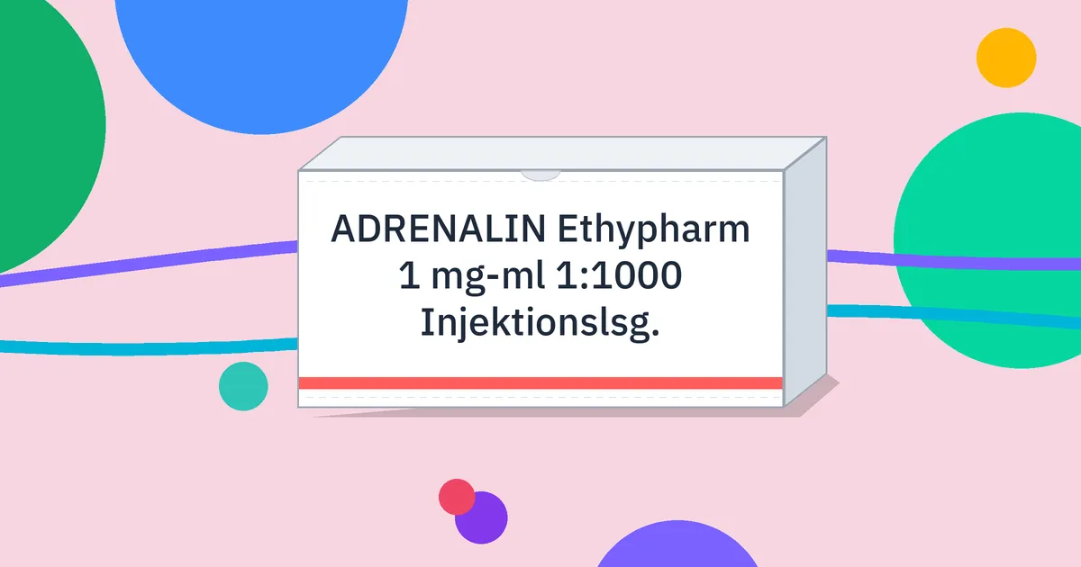 Symbolbild: Packung mit der Aufschrift ADRENALIN Ethypharm 1 mg-ml 1:1000 Injektionslsg. (PZN 17155706) – Verfügbarkeit und Bezug in Apotheken in Frankfurt am Main
