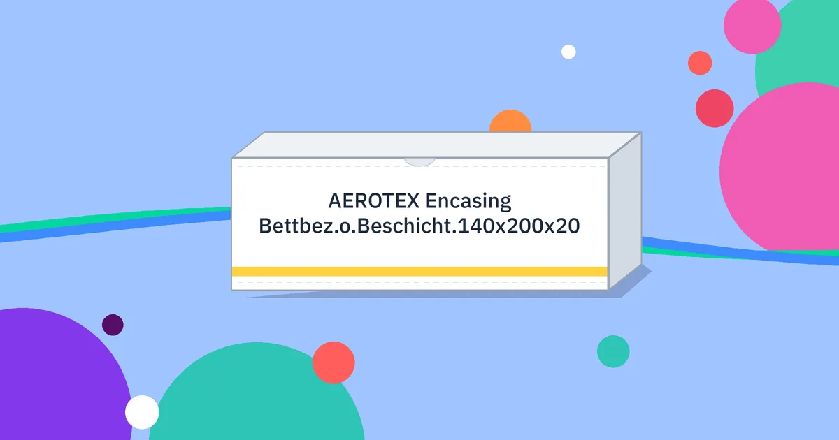 Symbolbild: Packung mit der Aufschrift AEROTEX Encasing Bettbez.o.Beschicht.140x200x20 (PZN 03392288) – Verfügbarkeit und Bezug in Apotheken in Frankfurt am Main