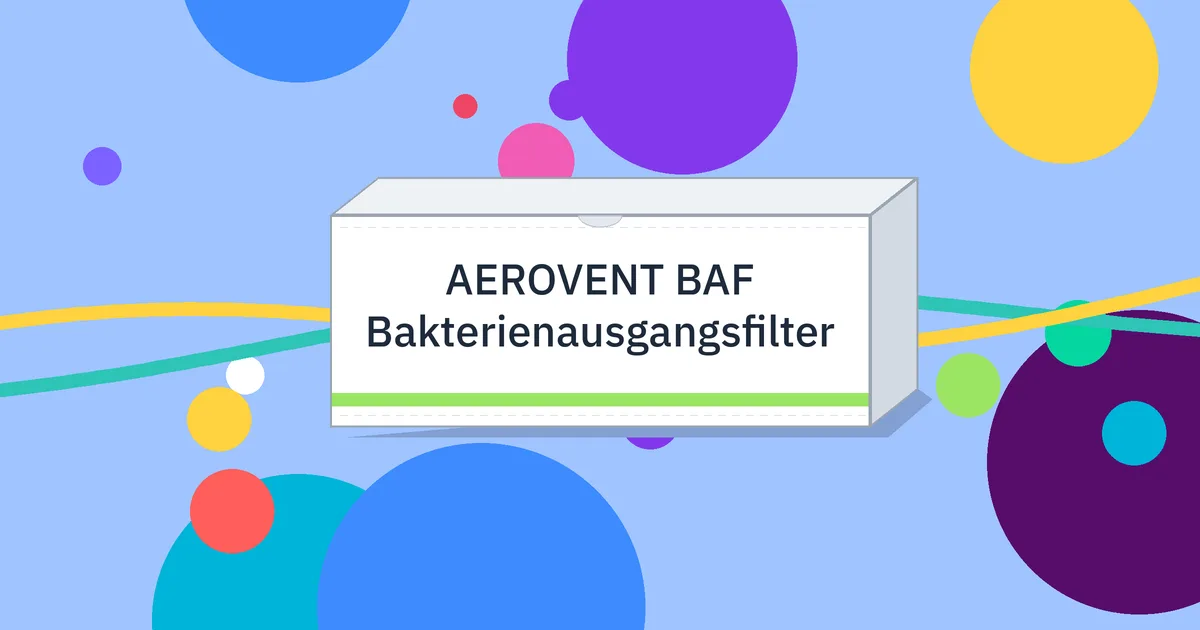 Symbolbild: Packung mit der Aufschrift AEROVENT BAF Bakterienausgangsfilter (PZN 01076264) – Verfügbarkeit und Bezug in Apotheken in Frankfurt am Main