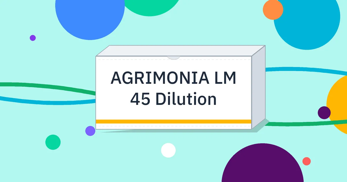 Symbolbild: Packung mit der Aufschrift AGRIMONIA LM 45 Dilution (PZN 13307148) – Verfügbarkeit und Bezug in Apotheken in Frankfurt am Main