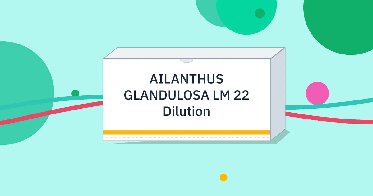 Symbolbild: Packung mit der Aufschrift AILANTHUS GLANDULOSA LM 22 Dilution (PZN 13307970) – Verfügbarkeit und Bezug in Apotheken in Frankfurt am Main