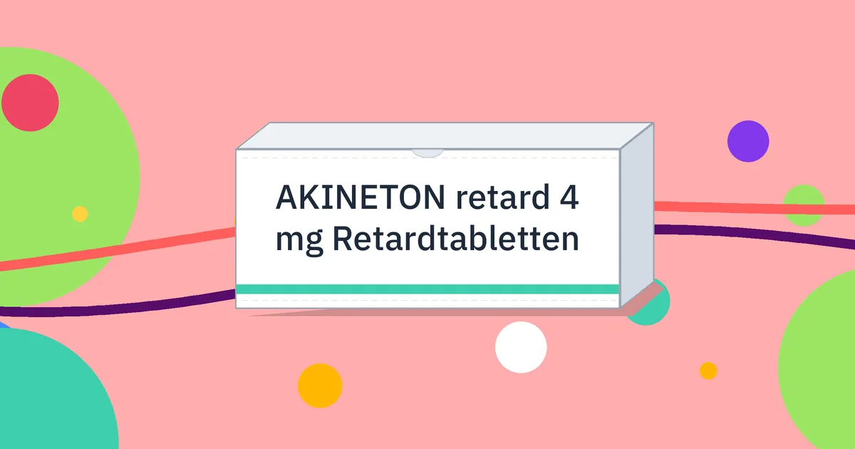 Symbolbild: Packung mit der Aufschrift AKINETON retard 4 mg Retardtabletten (PZN 02126975) – Verfügbarkeit und Bezug in Apotheken in Frankfurt am Main