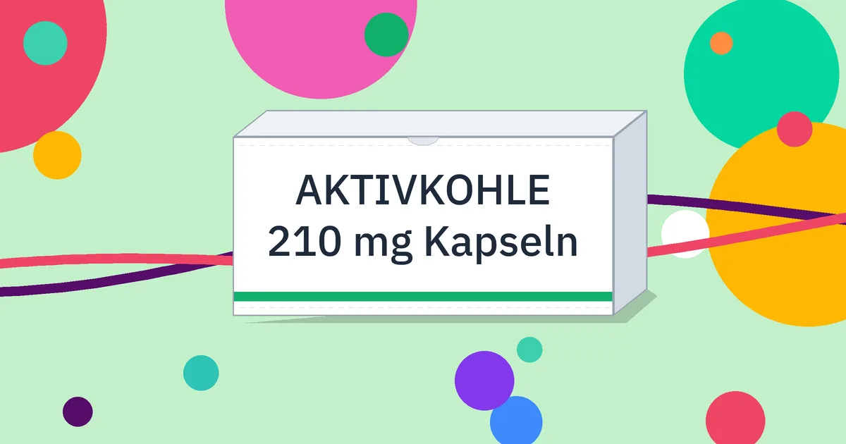 Symbolbild: Packung mit der Aufschrift AKTIVKOHLE 210 mg Kapseln (PZN 18216031) – Verfügbarkeit und Bezug in Apotheken in Frankfurt am Main