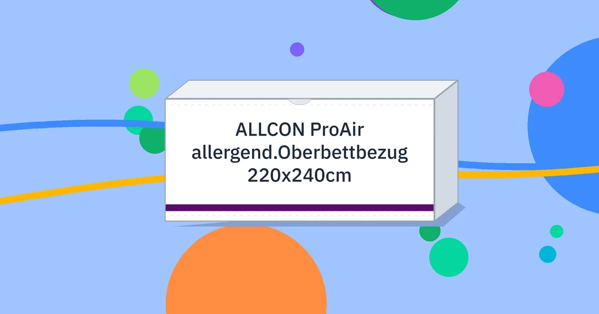 Symbolbild: Packung mit der Aufschrift ALLCON ProAir allergend.Oberbettbezug 220x240cm (PZN 12445902) – Verfügbarkeit und Bezug in Apotheken in Frankfurt am Main