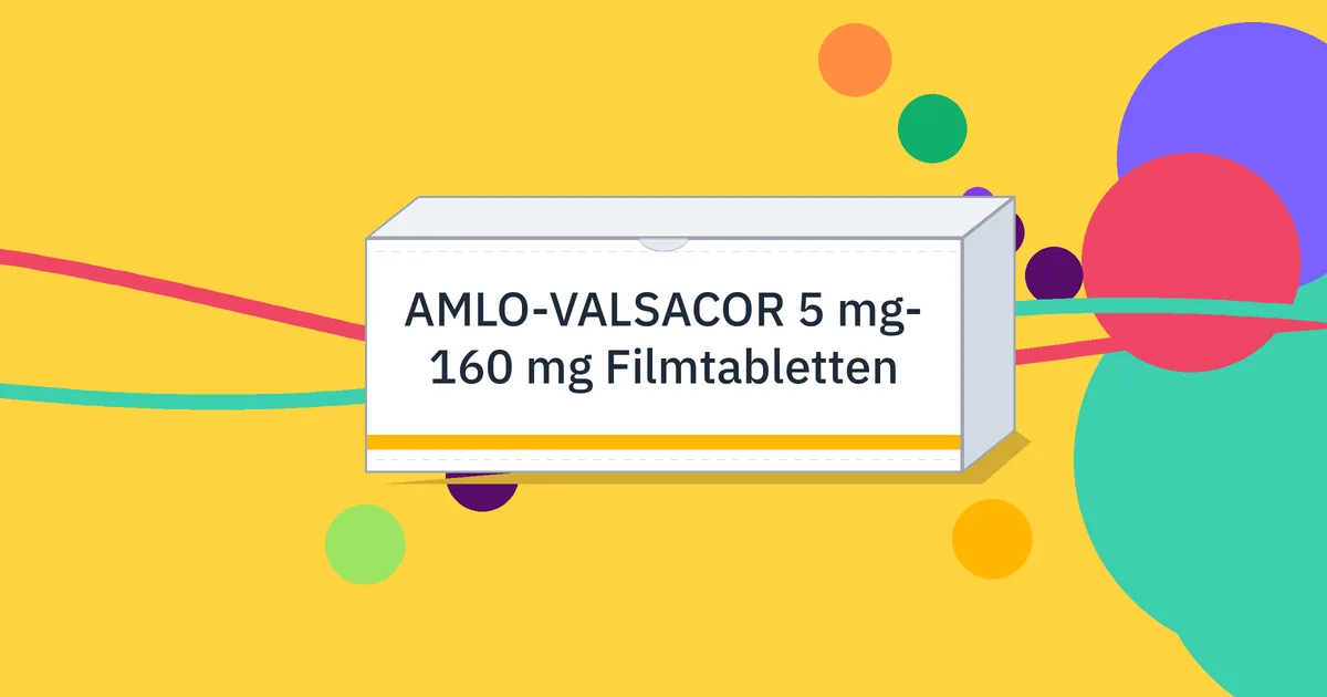 Symbolbild: Packung mit der Aufschrift AMLO-VALSACOR 5 mg-160 mg Filmtabletten (PZN 18213179) – Verfügbarkeit und Bezug in Apotheken in Frankfurt am Main
