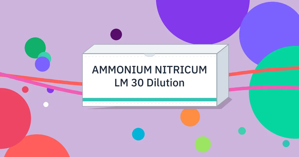 Symbolbild: Packung mit der Aufschrift AMMONIUM NITRICUM LM 30 Dilution (PZN 13322024) – Verfügbarkeit und Bezug in Apotheken in Frankfurt am Main