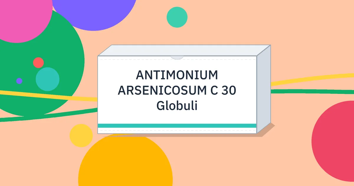 Symbolbild: Packung mit der Aufschrift ANTIMONIUM ARSENICOSUM C 30 Globuli (PZN 07246135) – Verfügbarkeit und Bezug in Apotheken in Frankfurt am Main