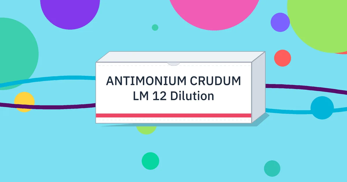 Symbolbild: Packung mit der Aufschrift ANTIMONIUM CRUDUM LM 12 Dilution (PZN 07539133) – Verfügbarkeit und Bezug in Apotheken in Frankfurt am Main