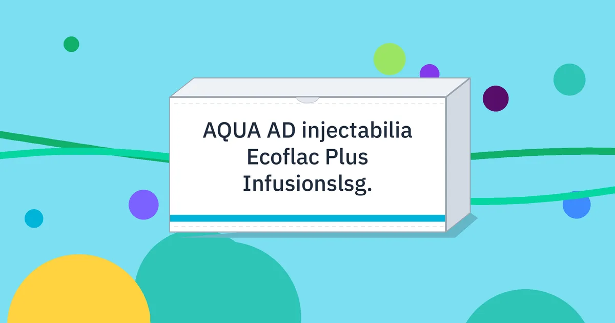 Symbolbild: Packung mit der Aufschrift AQUA AD injectabilia Ecoflac Plus Infusionslsg. (PZN 08609315) – Verfügbarkeit und Bezug in Apotheken in Frankfurt am Main