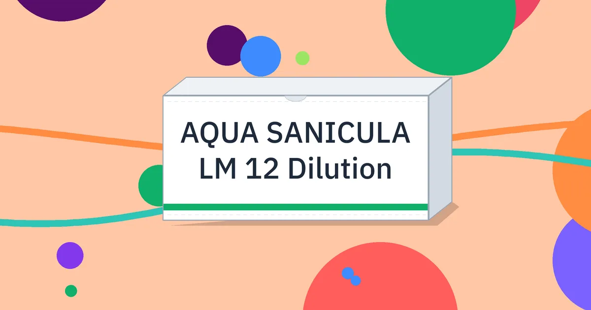 Symbolbild: Packung mit der Aufschrift AQUA SANICULA LM 12 Dilution (PZN 13381920) – Verfügbarkeit und Bezug in Apotheken in Frankfurt am Main