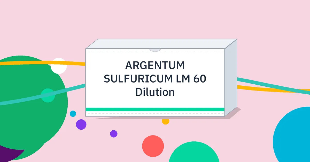 Symbolbild: Packung mit der Aufschrift ARGENTUM SULFURICUM LM 60 Dilution (PZN 12770275) – Verfügbarkeit und Bezug in Apotheken in Frankfurt am Main
