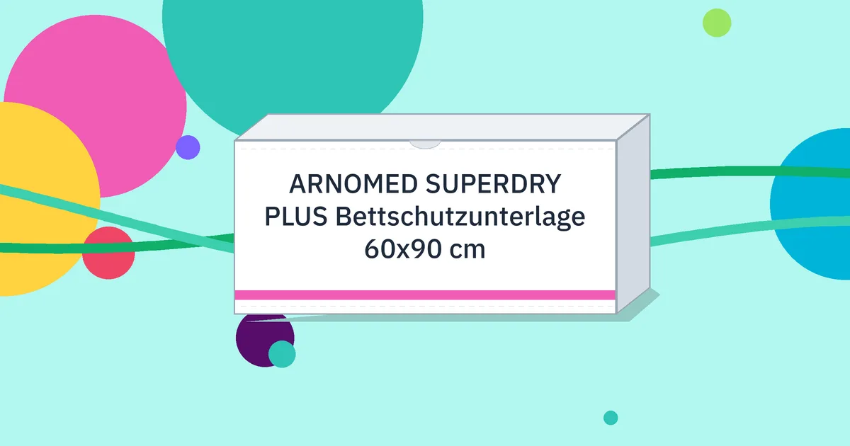 Symbolbild: Packung mit der Aufschrift ARNOMED SUPERDRY PLUS Bettschutzunterlage 60x90 cm (PZN 19196371) – Verfügbarkeit und Bezug in Apotheken in Frankfurt am Main