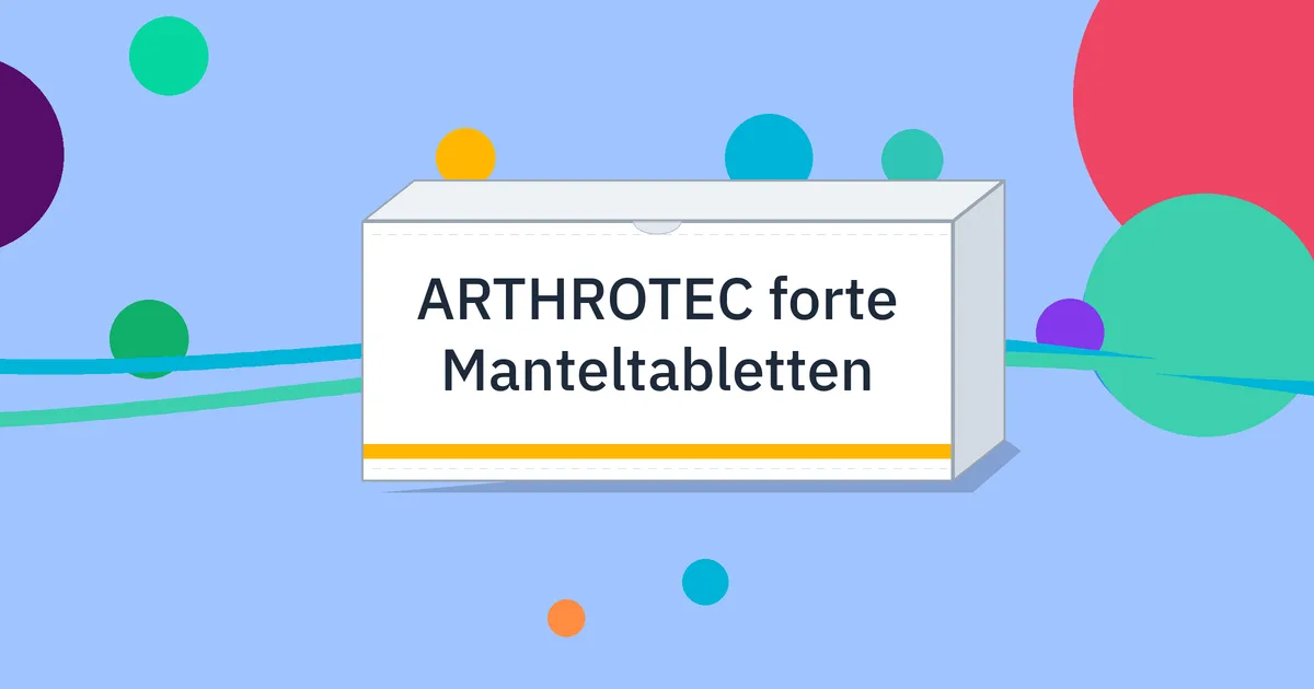 Symbolbild: Packung mit der Aufschrift ARTHROTEC forte Manteltabletten (PZN 10204169) – Verfügbarkeit und Bezug in Apotheken in Frankfurt am Main
