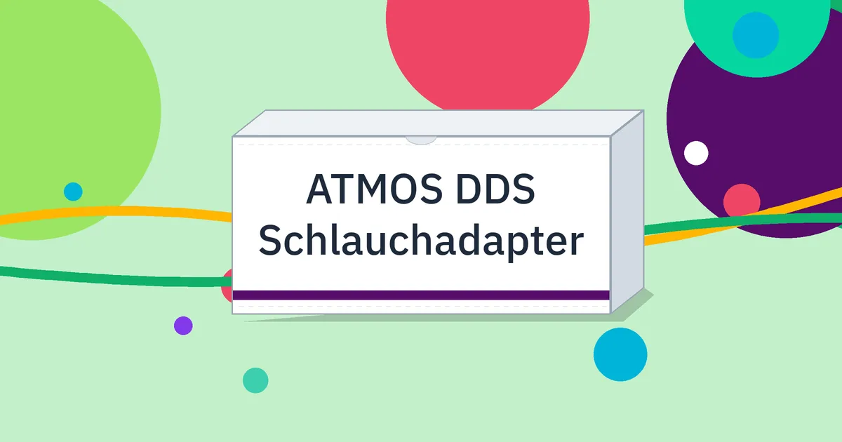Symbolbild: Packung mit der Aufschrift ATMOS DDS Schlauchadapter (PZN 16740503) – Verfügbarkeit und Bezug in Apotheken in Frankfurt am Main