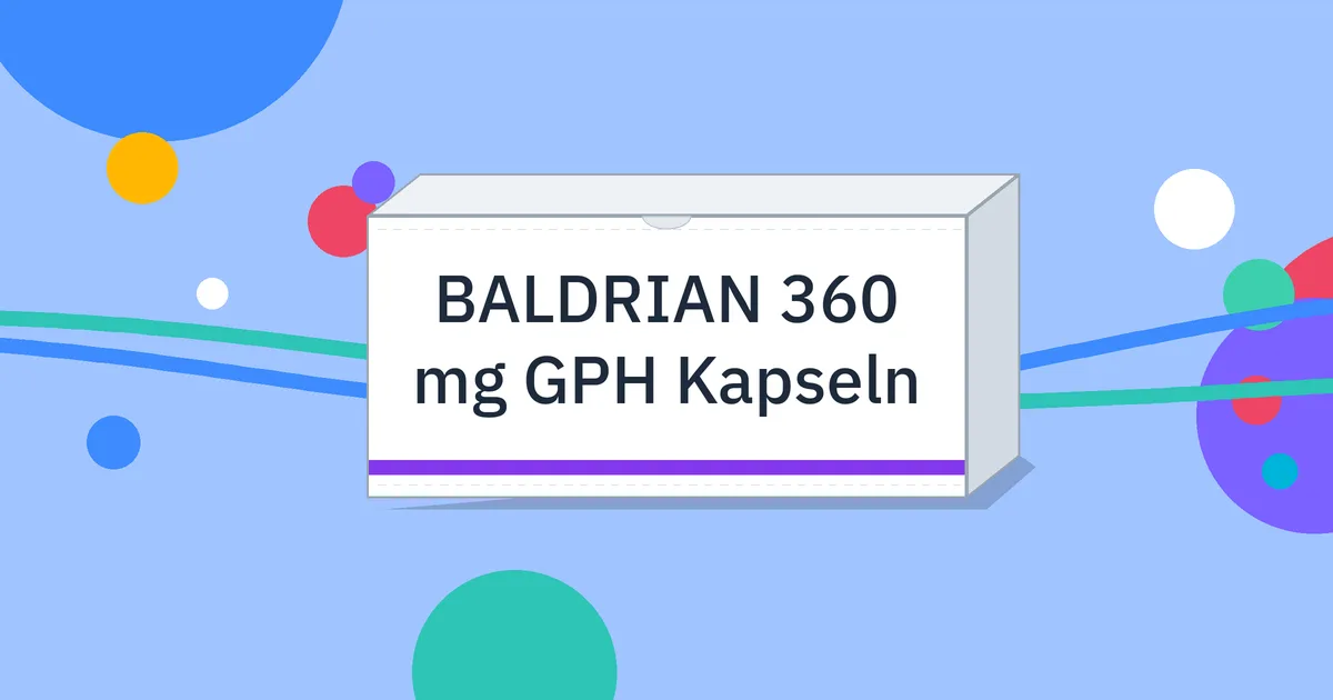 Symbolbild: Packung mit der Aufschrift BALDRIAN 360 mg GPH Kapseln (PZN 09748929) – Verfügbarkeit und Bezug in Apotheken in Frankfurt am Main