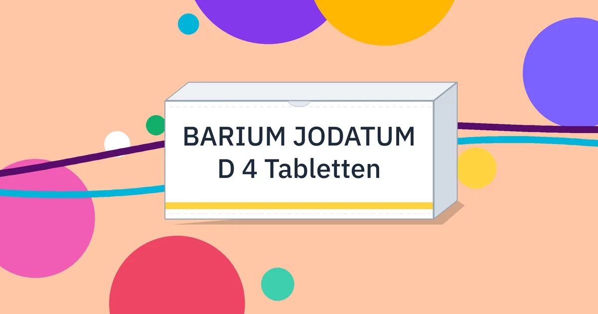 Symbolbild: Packung mit der Aufschrift BARIUM JODATUM D 4 Tabletten (PZN 01760049) – Verfügbarkeit und Bezug in Apotheken in Frankfurt am Main