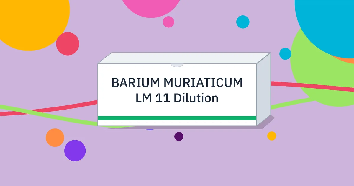 Symbolbild: Packung mit der Aufschrift BARIUM MURIATICUM LM 11 Dilution (PZN 12790295) – Verfügbarkeit und Bezug in Apotheken in Frankfurt am Main