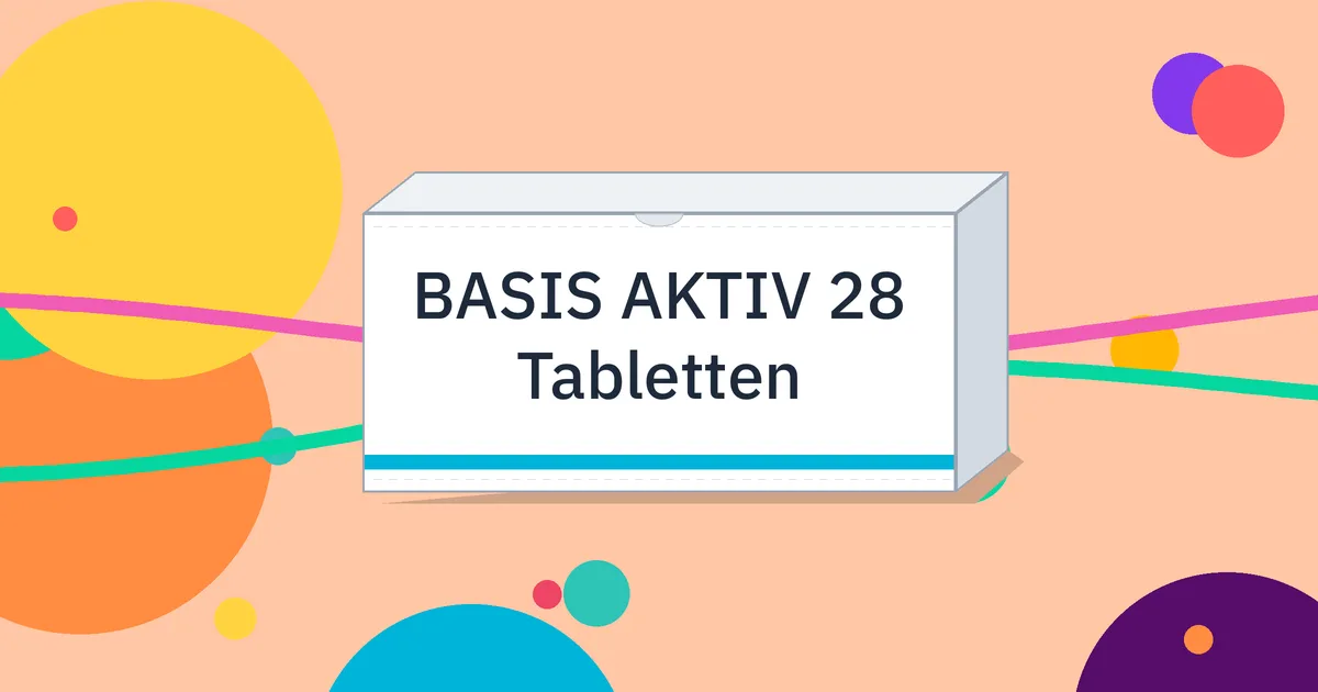 Symbolbild: Packung mit der Aufschrift BASIS AKTIV 28 Tabletten (PZN 04080473) – Verfügbarkeit und Bezug in Apotheken in Frankfurt am Main