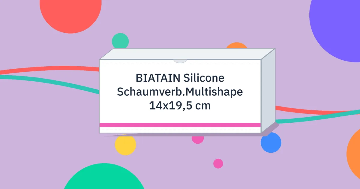 Symbolbild: Packung mit der Aufschrift BIATAIN Silicone Schaumverb.Multishape 14x19,5 cm (PZN 18125854) – Verfügbarkeit und Bezug in Apotheken in Frankfurt am Main