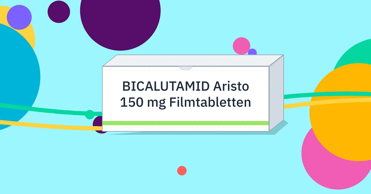 Symbolbild: Packung mit der Aufschrift BICALUTAMID Aristo 150 mg Filmtabletten (PZN 11150748) – Verfügbarkeit und Bezug in Apotheken in Frankfurt am Main