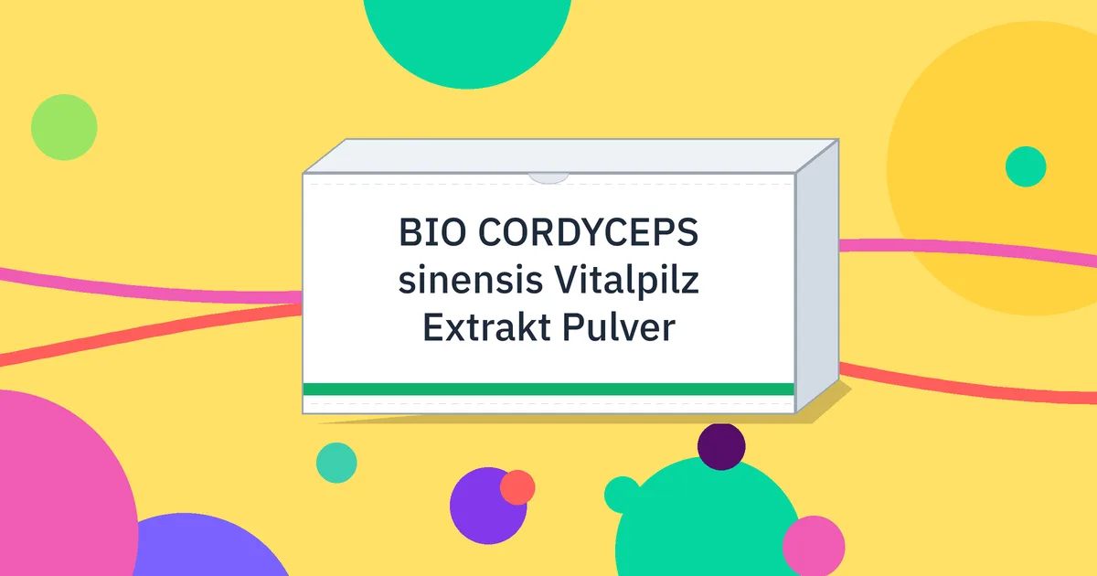 Symbolbild: Packung mit der Aufschrift BIO CORDYCEPS sinensis Vitalpilz Extrakt Pulver (PZN 19541968) – Verfügbarkeit und Bezug in Apotheken in Frankfurt am Main