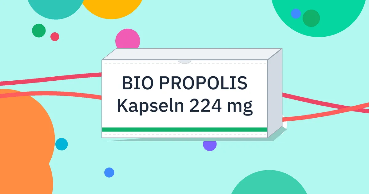 Symbolbild: Packung mit der Aufschrift BIO PROPOLIS Kapseln 224 mg (PZN 19151227) – Verfügbarkeit und Bezug in Apotheken in Frankfurt am Main