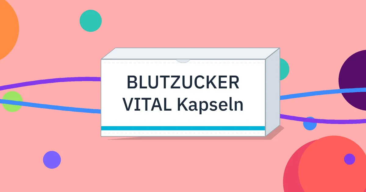 Symbolbild: Packung mit der Aufschrift BLUTZUCKER VITAL Kapseln (PZN 18197546) – Verfügbarkeit und Bezug in Apotheken in Frankfurt am Main