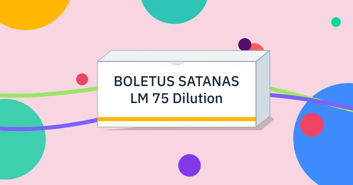 Symbolbild: Packung mit der Aufschrift BOLETUS SATANAS LM 75 Dilution (PZN 13392639) – Verfügbarkeit und Bezug in Apotheken in Frankfurt am Main