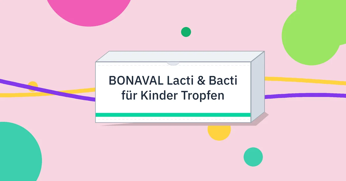 Symbolbild: Packung mit der Aufschrift BONAVAL Lacti & Bacti für Kinder Tropfen (PZN 18831859) – Verfügbarkeit und Bezug in Apotheken in Frankfurt am Main